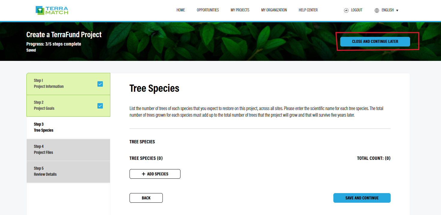 How to Create Your TerraMatch Project Profile – TerraMatch Help Center