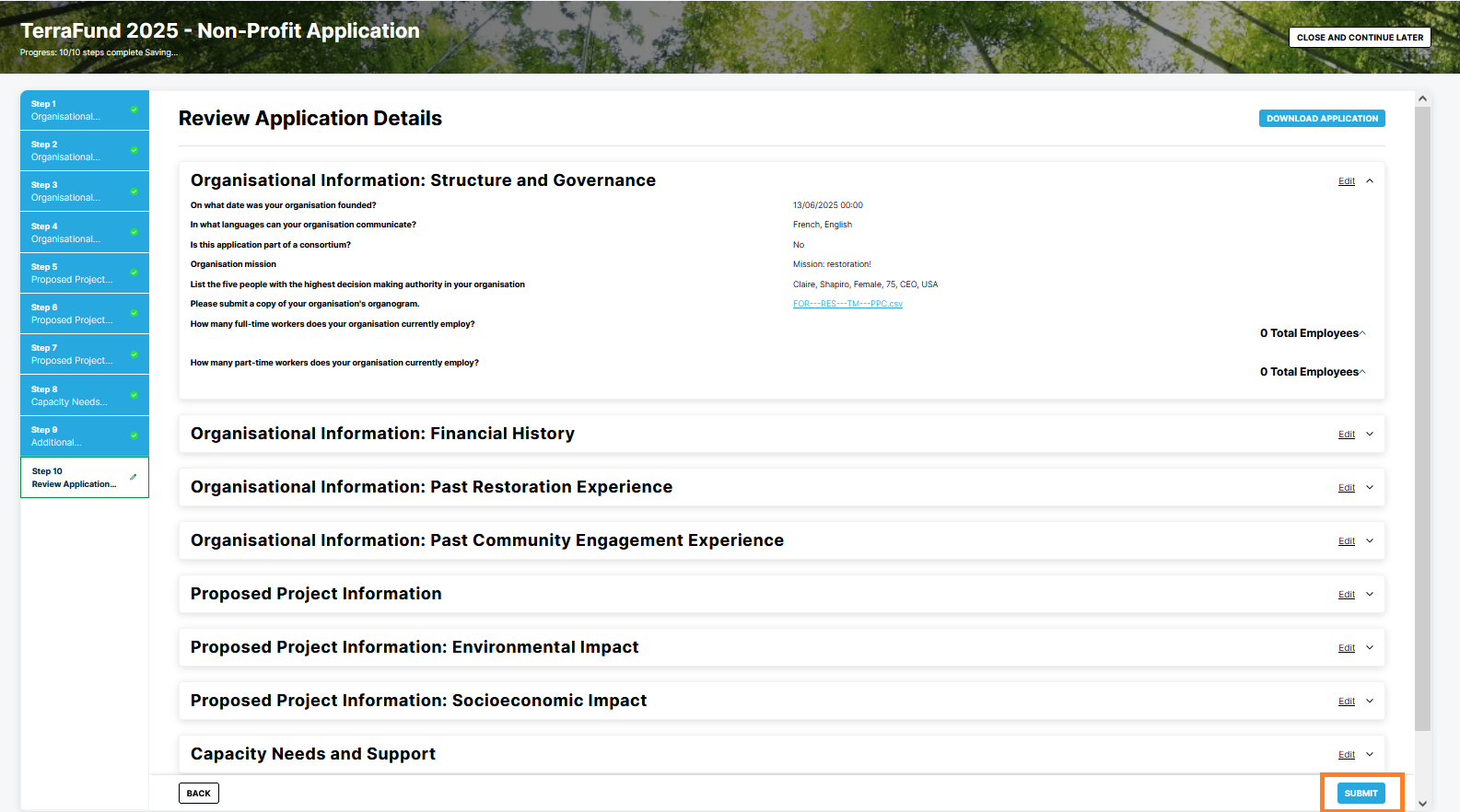 How to Submit Your Application for TerraFund 2025 Cohort – TerraMatch Help Center