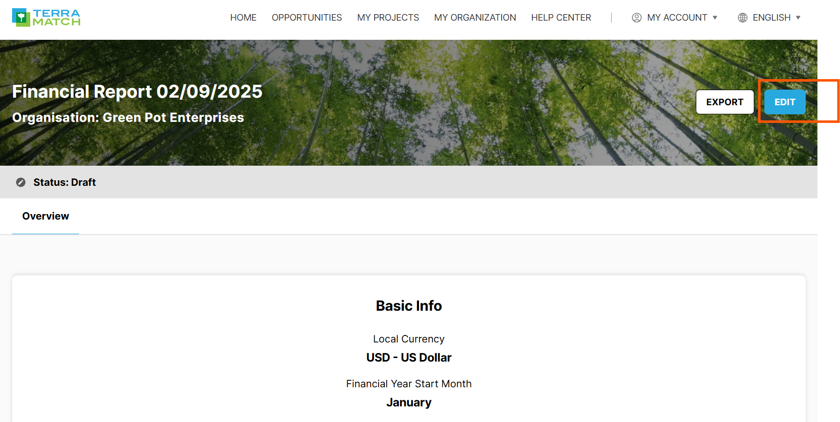 How to Use the New Annual Financial Report on TerraMatch – TerraMatch Help Center